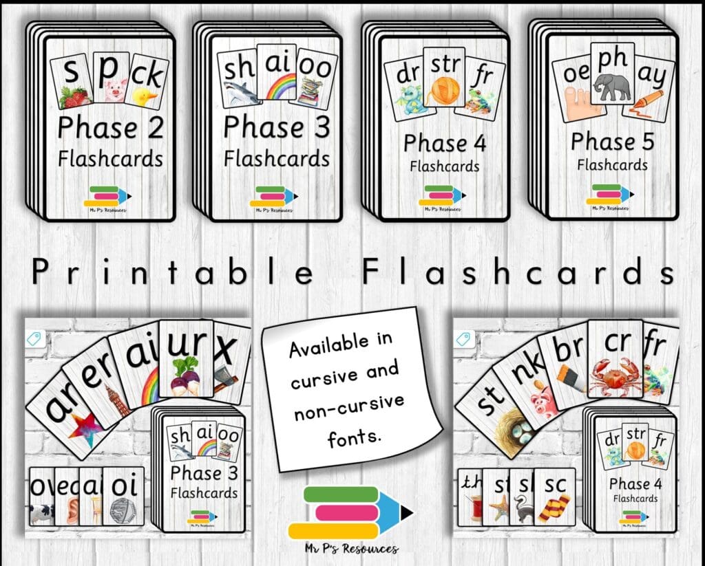 Printable Phonics Flashcard (Bundle) | Mr P's Resources
