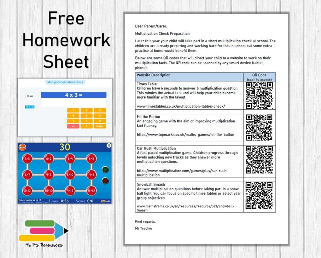 Multiplication Booklets (2 - 12) | Mr P's Resources