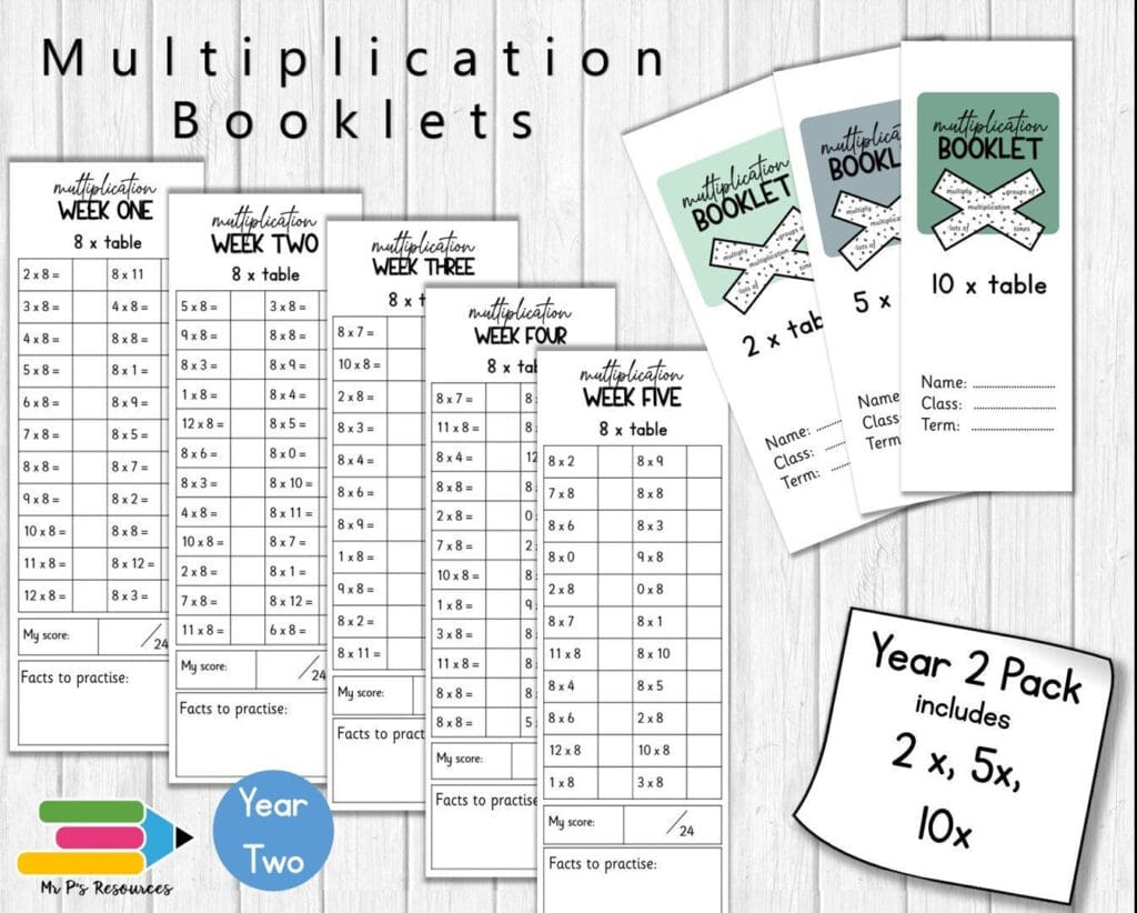 Year 2 Multiplication Booklets | Mr P's Resources