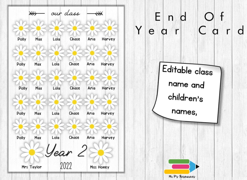 Editable Class Card 2024 (5 designs included) | Mr P's Resources