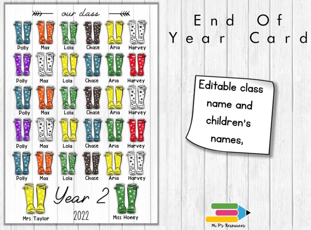 Editable Class Card 2024 (5 designs included) | Mr P's Resources