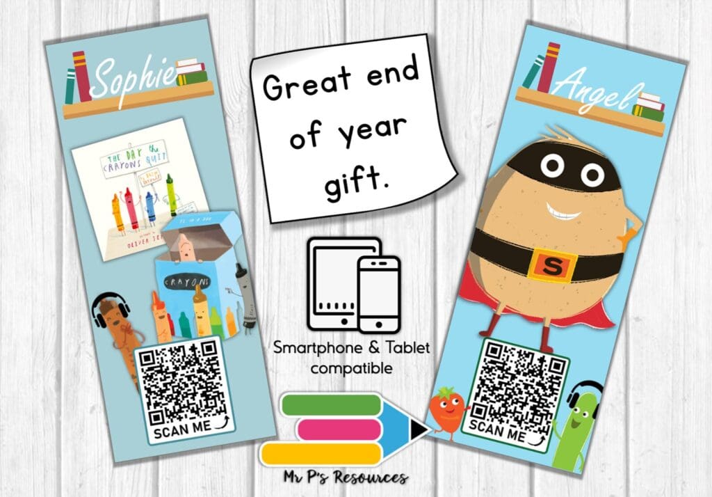 Personalised QR Code Bookmarks | Mr P's Resources