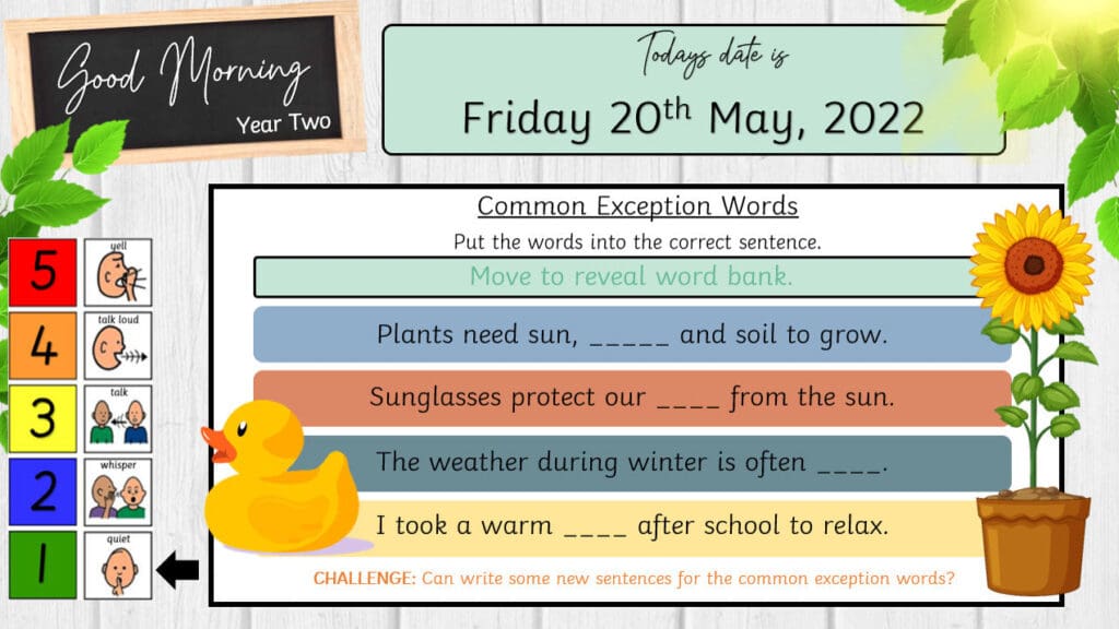 Morning Activities Year 2 | Mr P's Resources