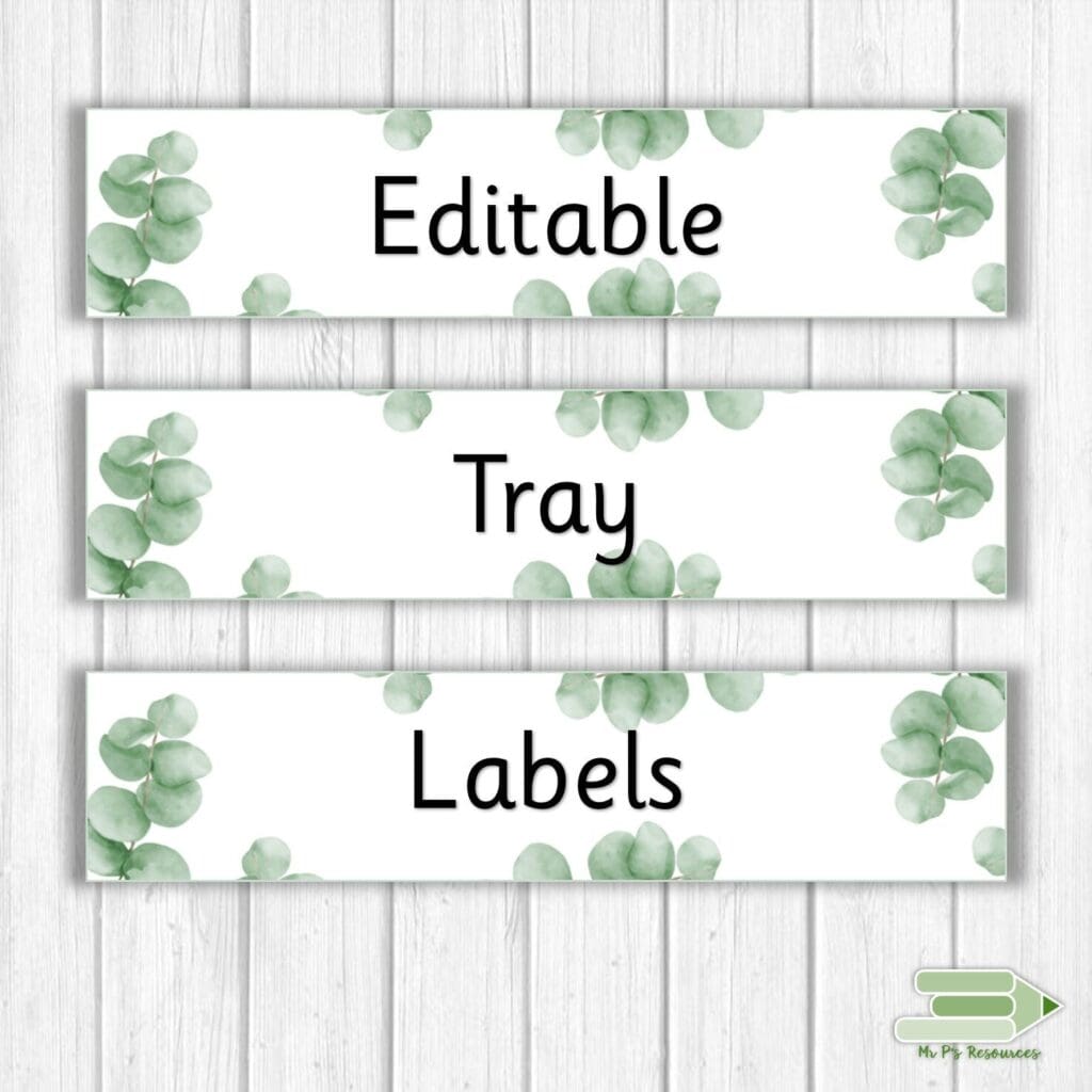 Botanical Themed Tray Labels editable Mr P s Resources botanical-themed-tray-labels-editable-mr-p-s-resources