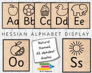 Hessian Alphabet Display | Mr P's Resources