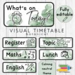 Visual Timetable - Botanical | Mr P's Resources