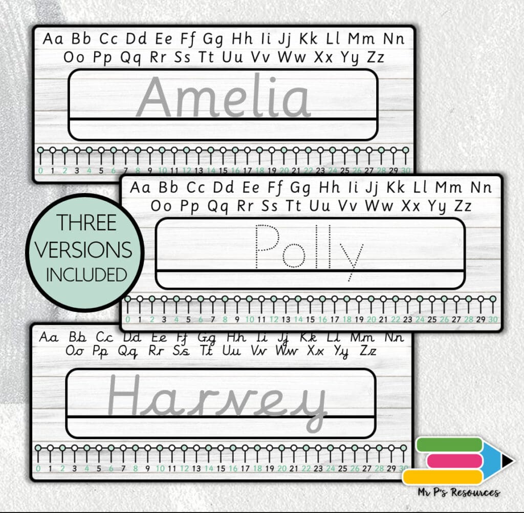 Editable Name Mats (double sided) | Mr P's Resources