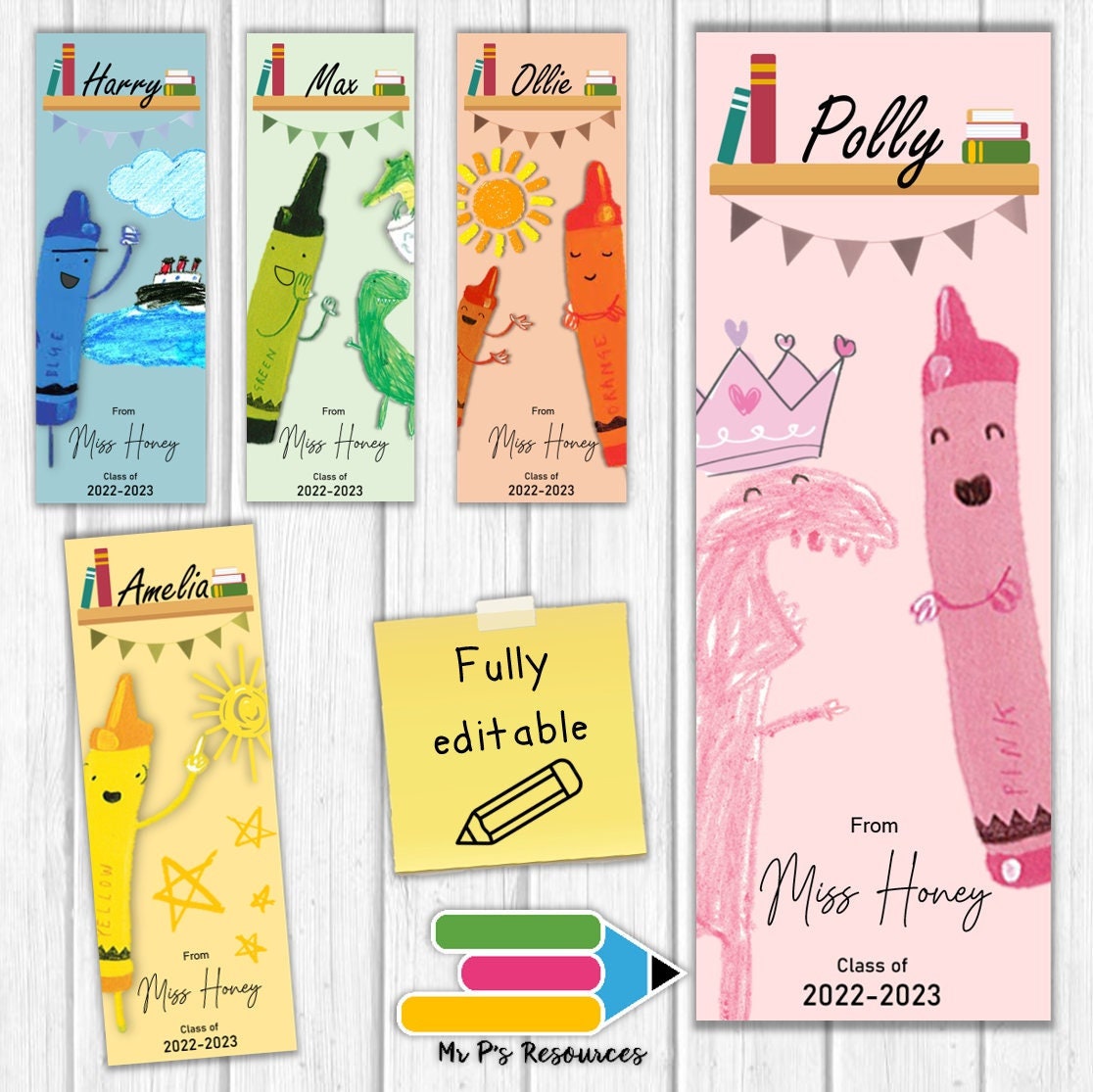Crayon Bookmark 2024 | Mr P's Resources