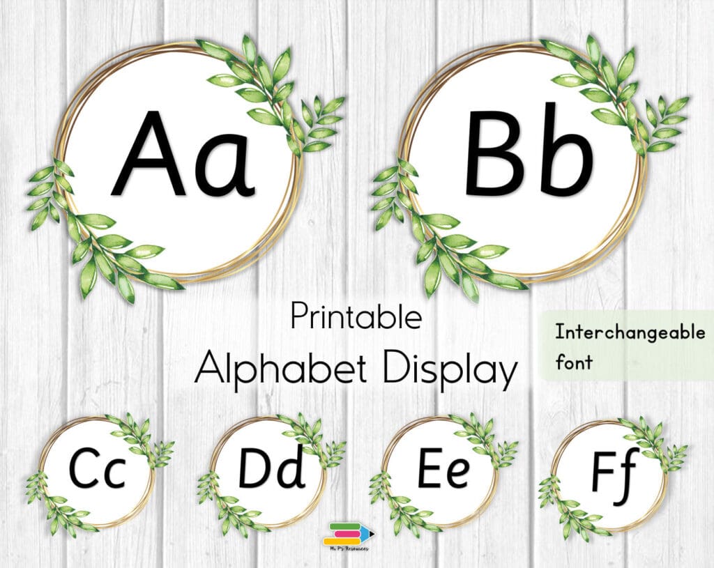 Alphabet Display - Botanical Alphabet Display | Mr P's Resources