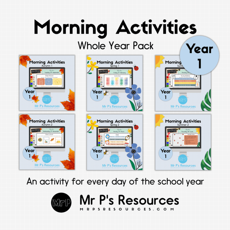 Morning Activities Year 1 - Whole Year Pack | Mr P's Resources