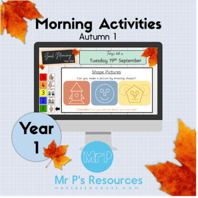 Morning Activities for Year 1 (Autumn 1 Edition) | Mr P's Resources