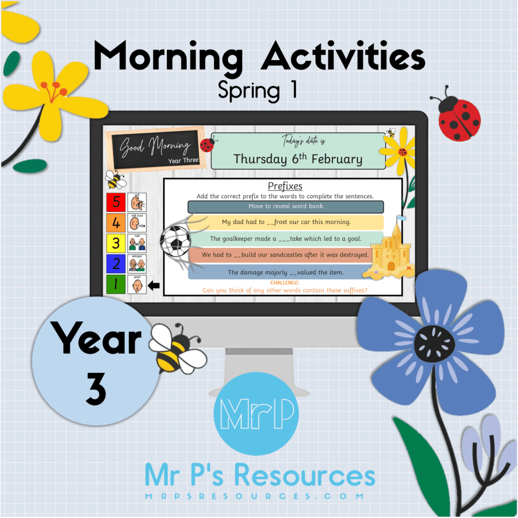Year 3 Morning Activities (Spring 1 edition) | Mr P's Resources