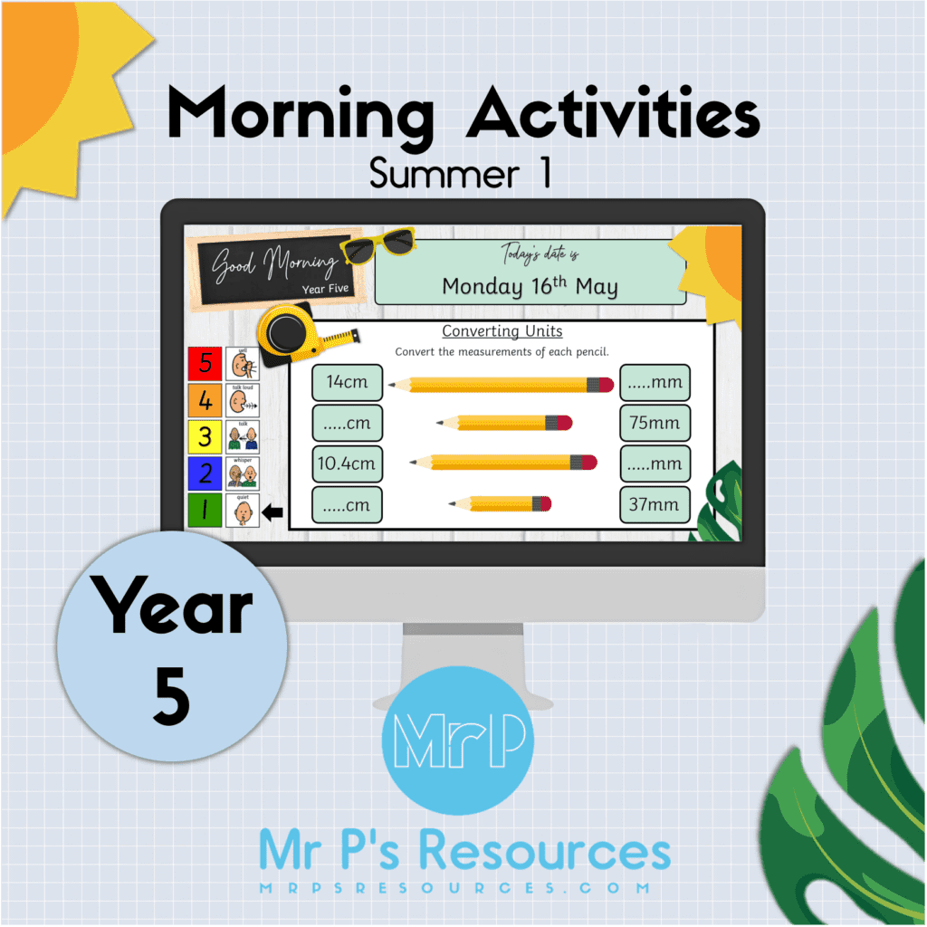 Morning Activities for Year 5 (Summer 1) | Mr P's Resources