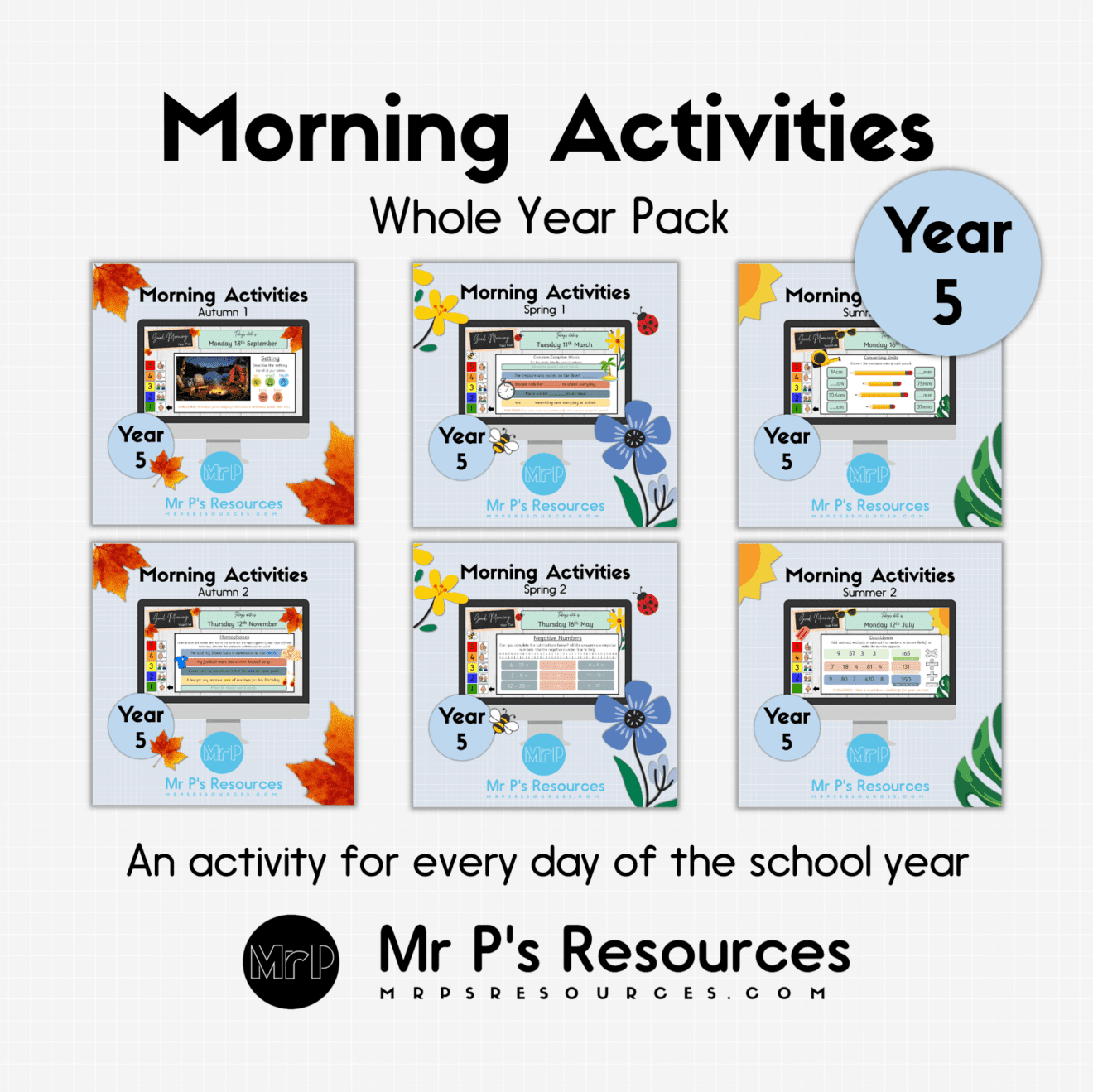 Morning Activities - Year 5 | Mr P's Resources