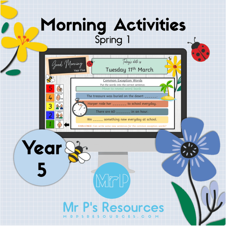 Morning Activities - Year 5 | Mr P's Resources